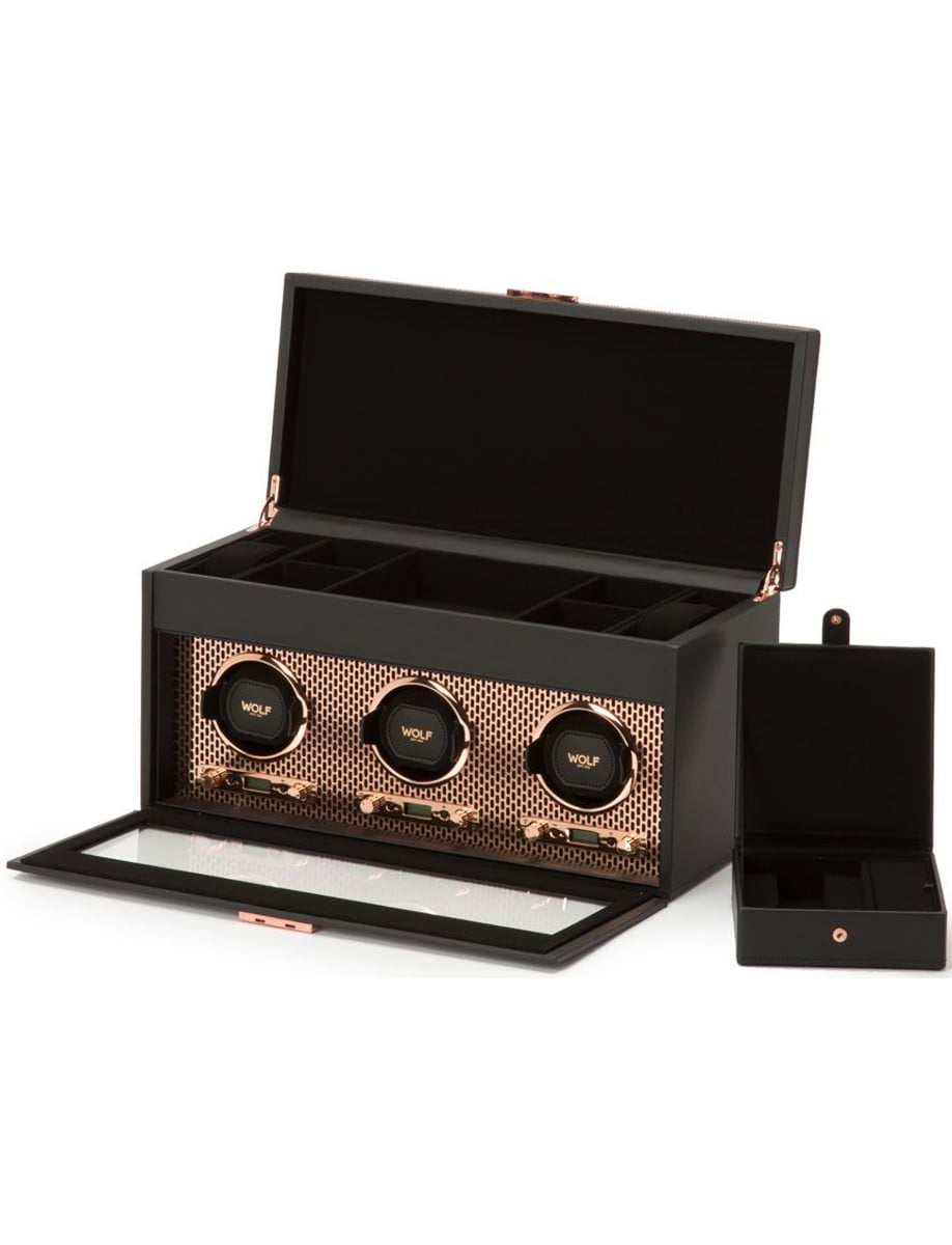 Wolf Triple Watch Winders Axis Triple Watch Winder With Storage ...